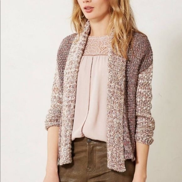 Moth | Sweaters | Moth Woodhouse Marled Open Front Shawl Cardigan ...